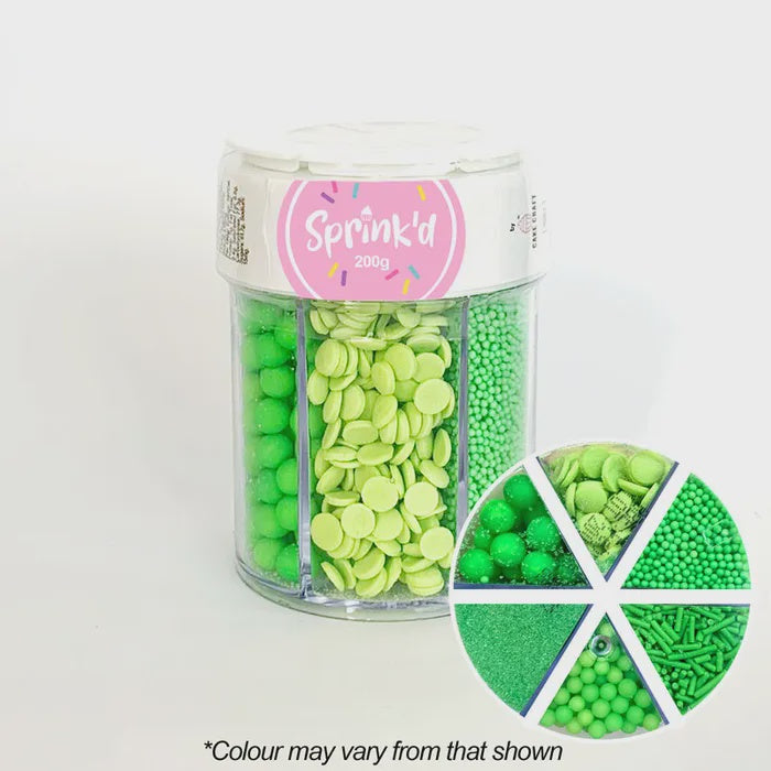 Sprink'd Green Sprinkle Mix Jar 200g — Cake Tinz n' Thingz
