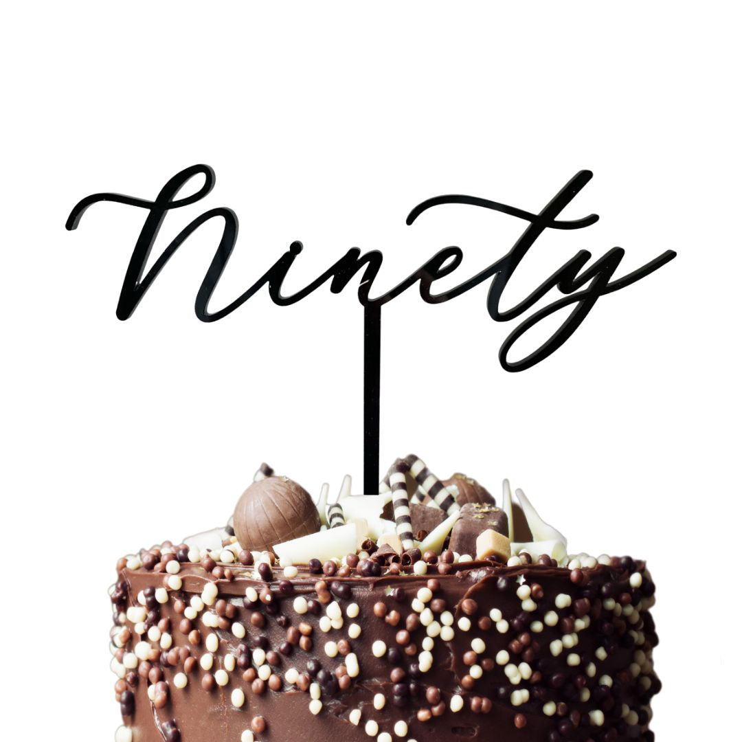 Etched Ninety Cake Topper - Adore Font — Cake Tinz n' Thingz
