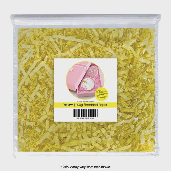 Shredded Paper Yellow 100g — Cake Tinz n' Thingz